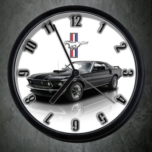 Clock | Wall Decor | Ford Mustang Black Wall Clock New | Poshmark
